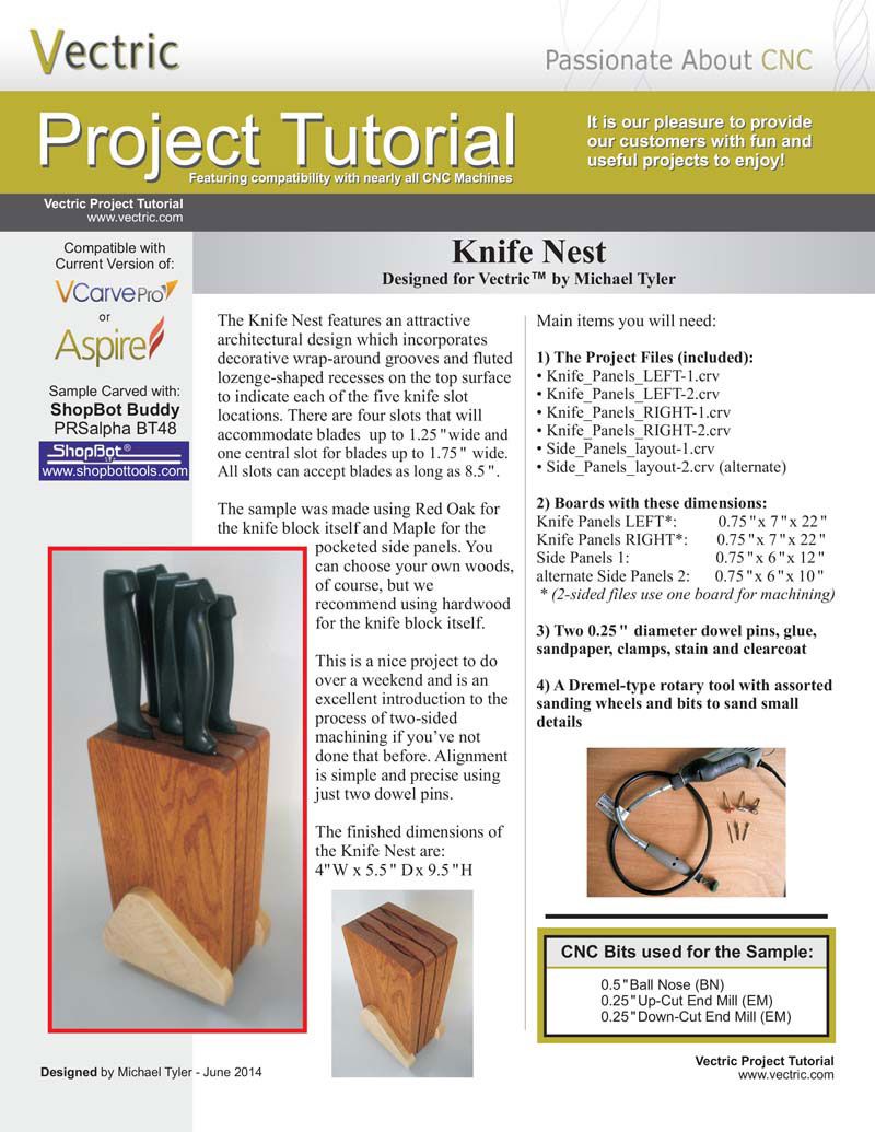 The Knife Nest - Kitchen Top Knife Holder〡Vectric