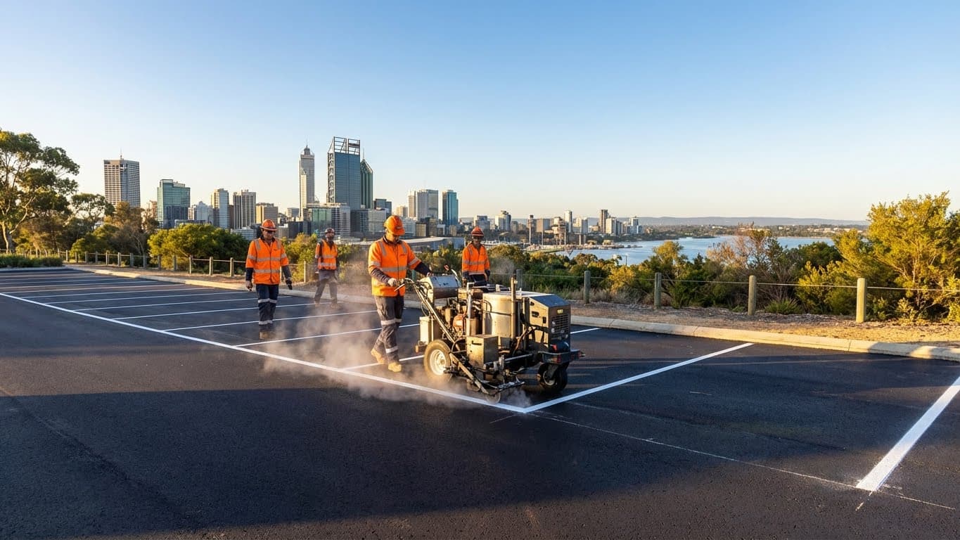 Line Marking Perth | Car Parks, Roads & Warehouses | Line Marking ...