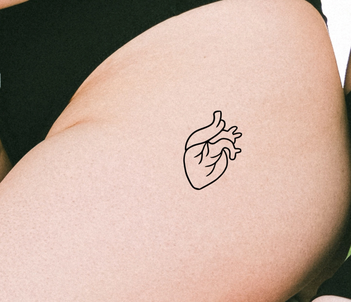 Real Heart Tattoo Design - Ephemeral Tattoo