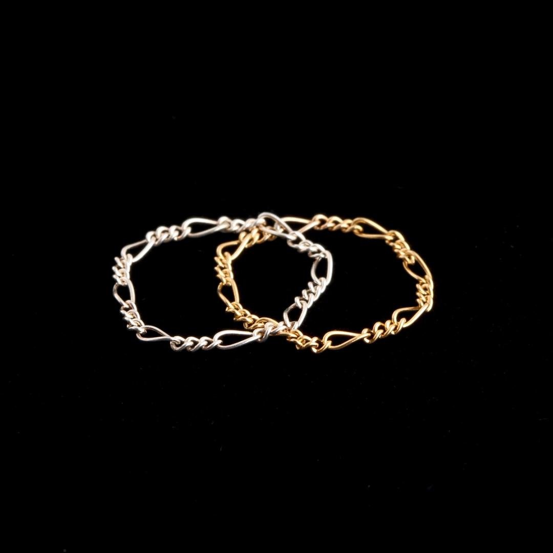 Gold Fill & Silver Cashmere Chain Rings — Erica Weiner