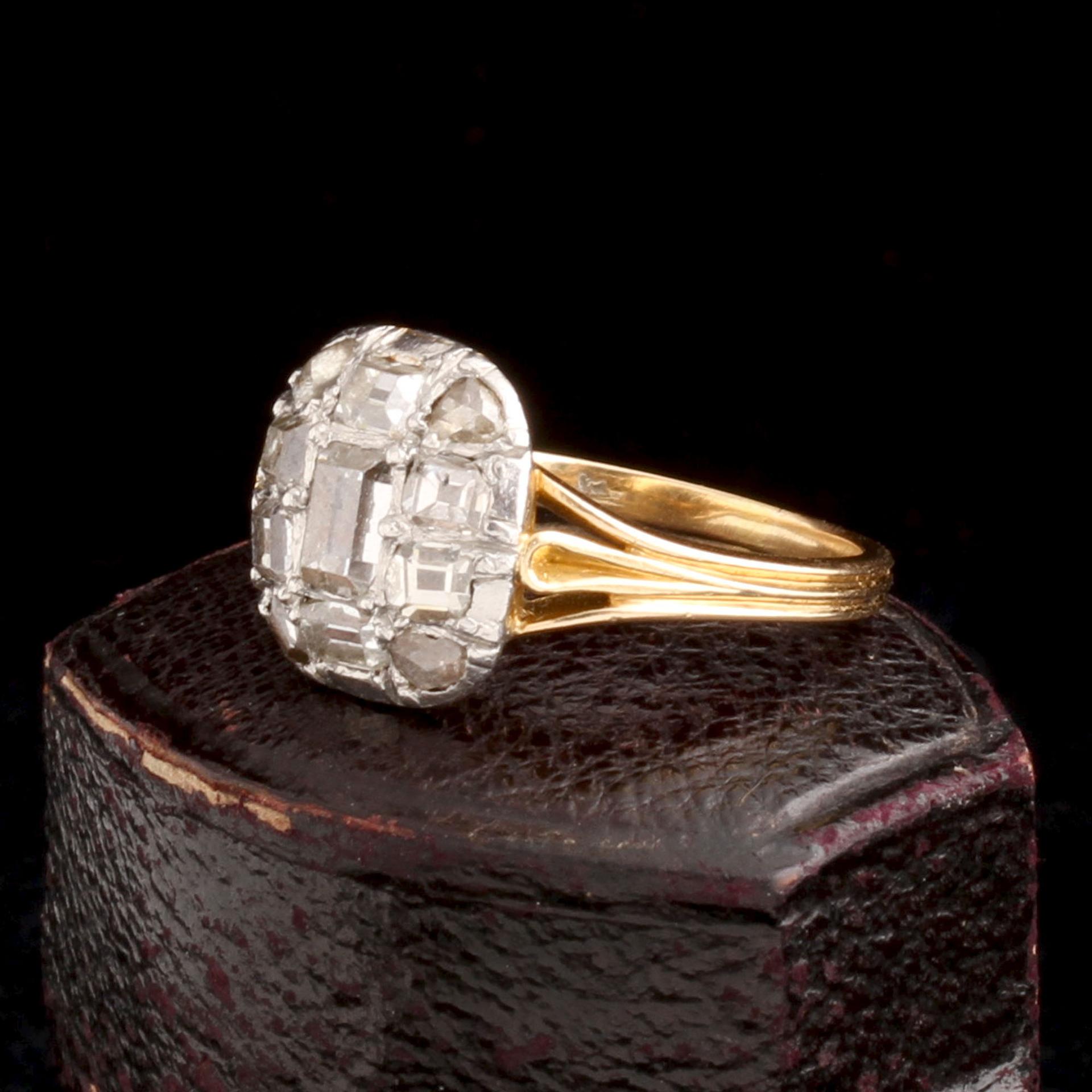 Georgian Table Cut Diamond Cluster Ring — Erica Weiner
