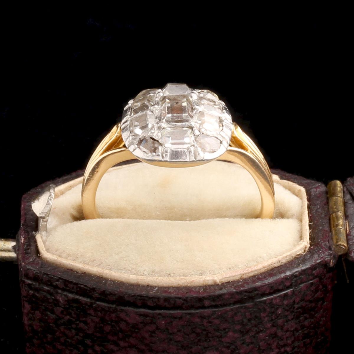 Georgian Table Cut Diamond Cluster Ring — Erica Weiner