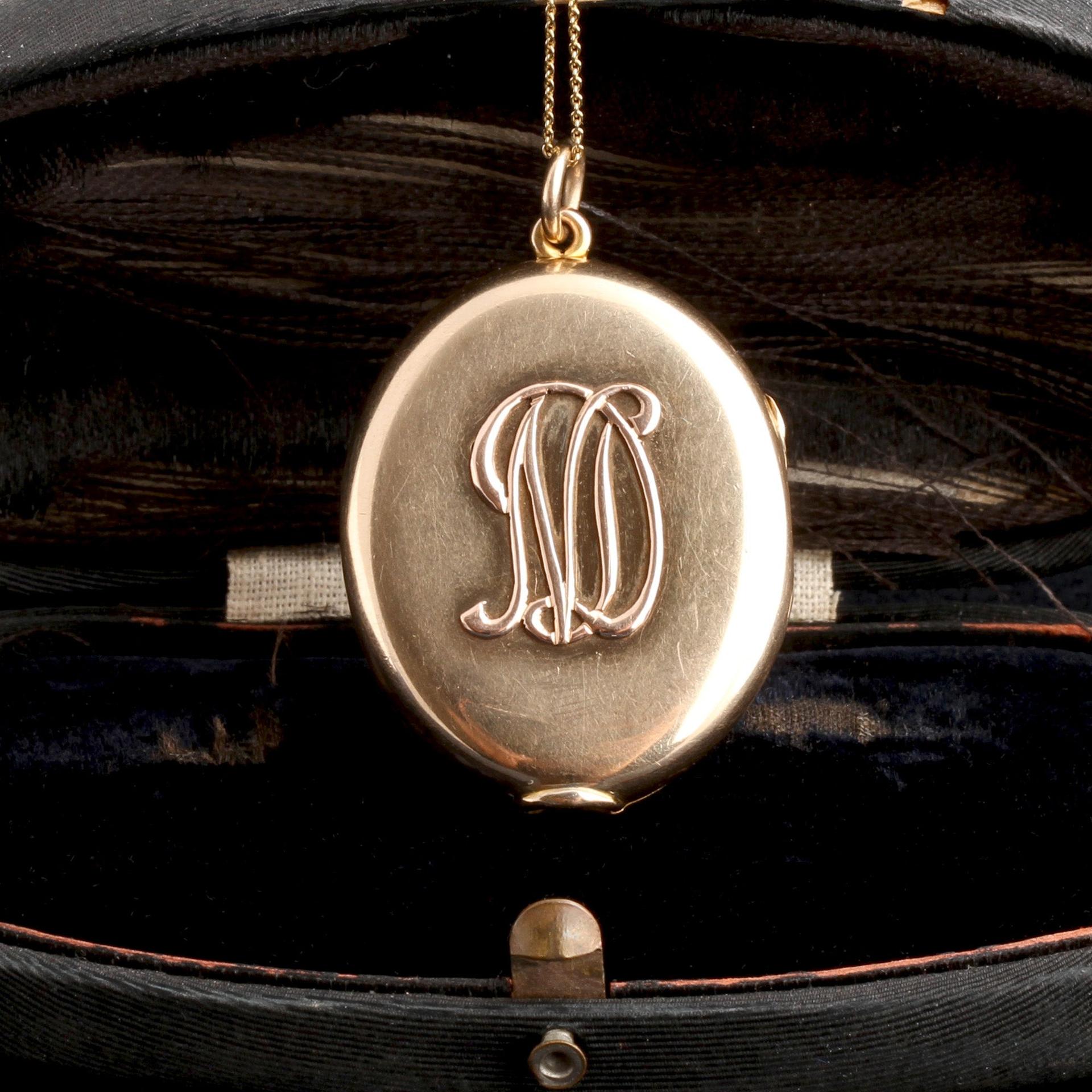 Victorian "ND" Monogram Concealed Key Locket — Erica Weiner