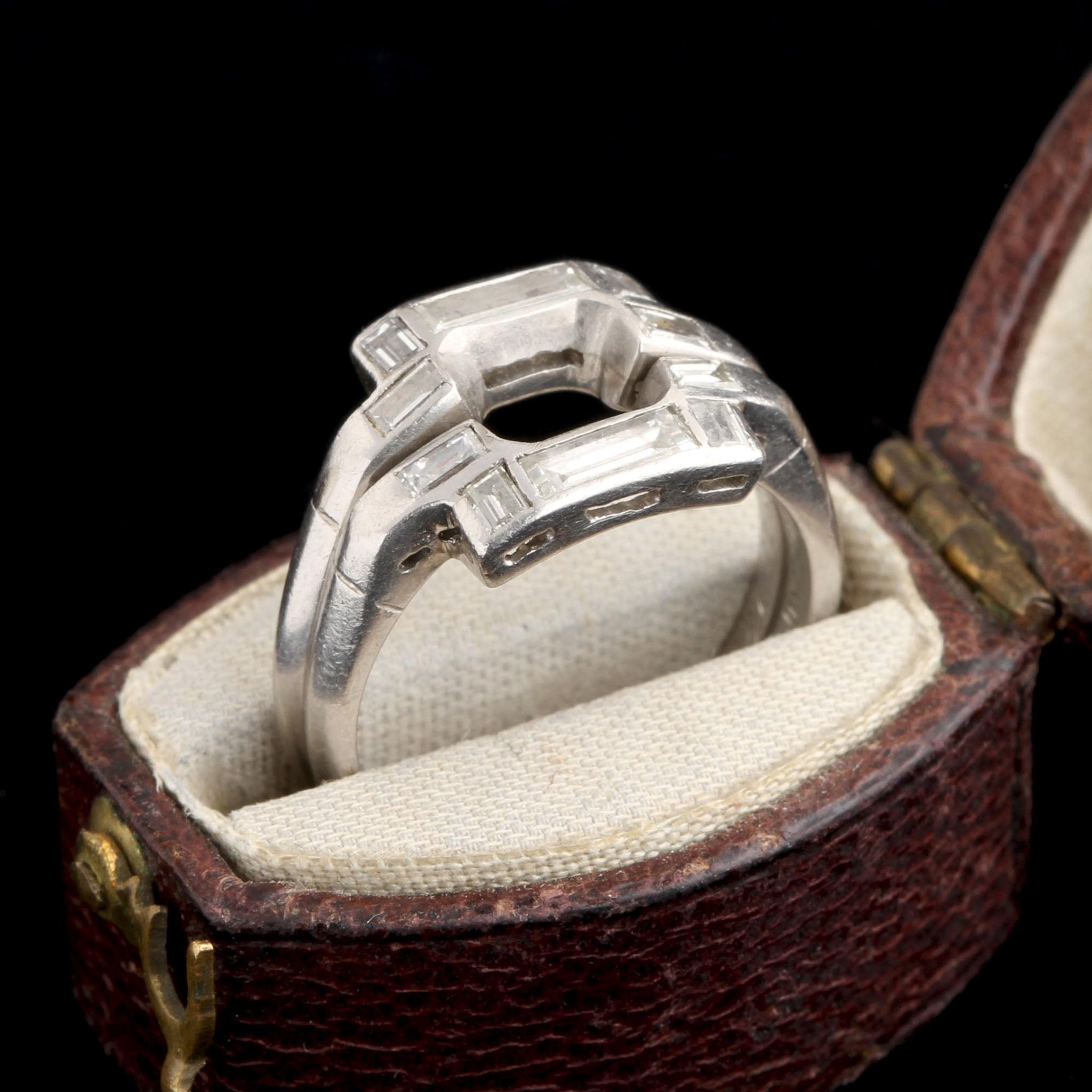 1940s Platinum & Diamond Guard Rings — Erica Weiner