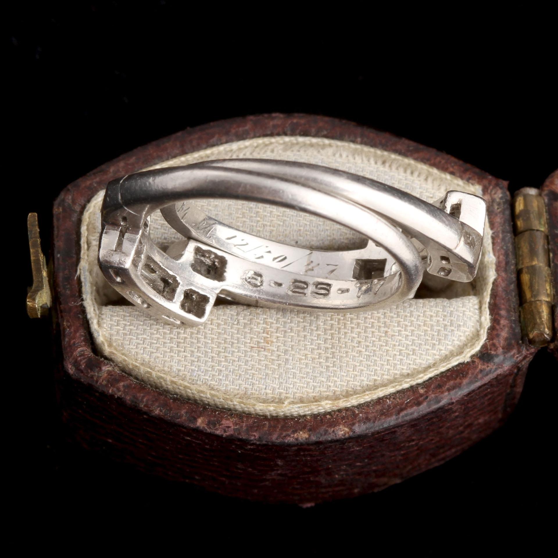 1940s Platinum & Diamond Guard Rings — Erica Weiner