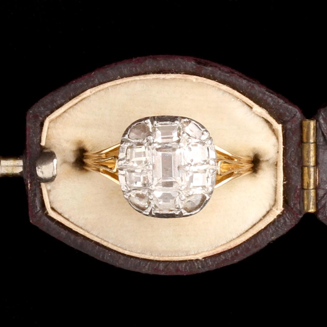 Georgian Table Cut Diamond Cluster Ring — Erica Weiner