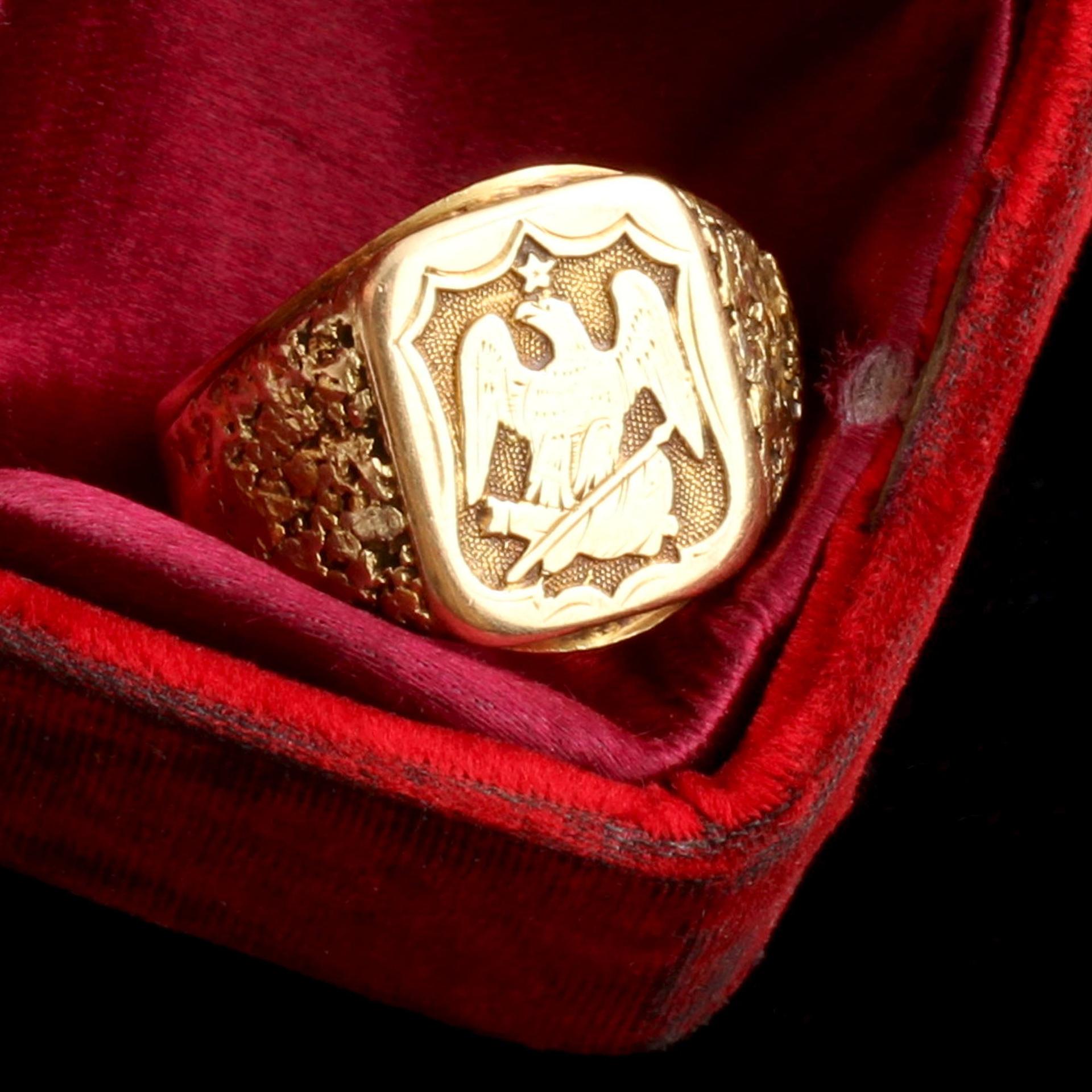 Late 19th Century Gold Nugget American Eagle Ring — Erica Weiner