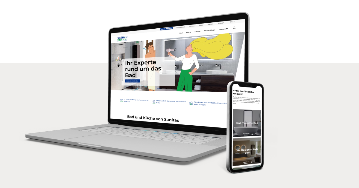 Website | Successful case study by Sitewerk and Sanitas Troesch