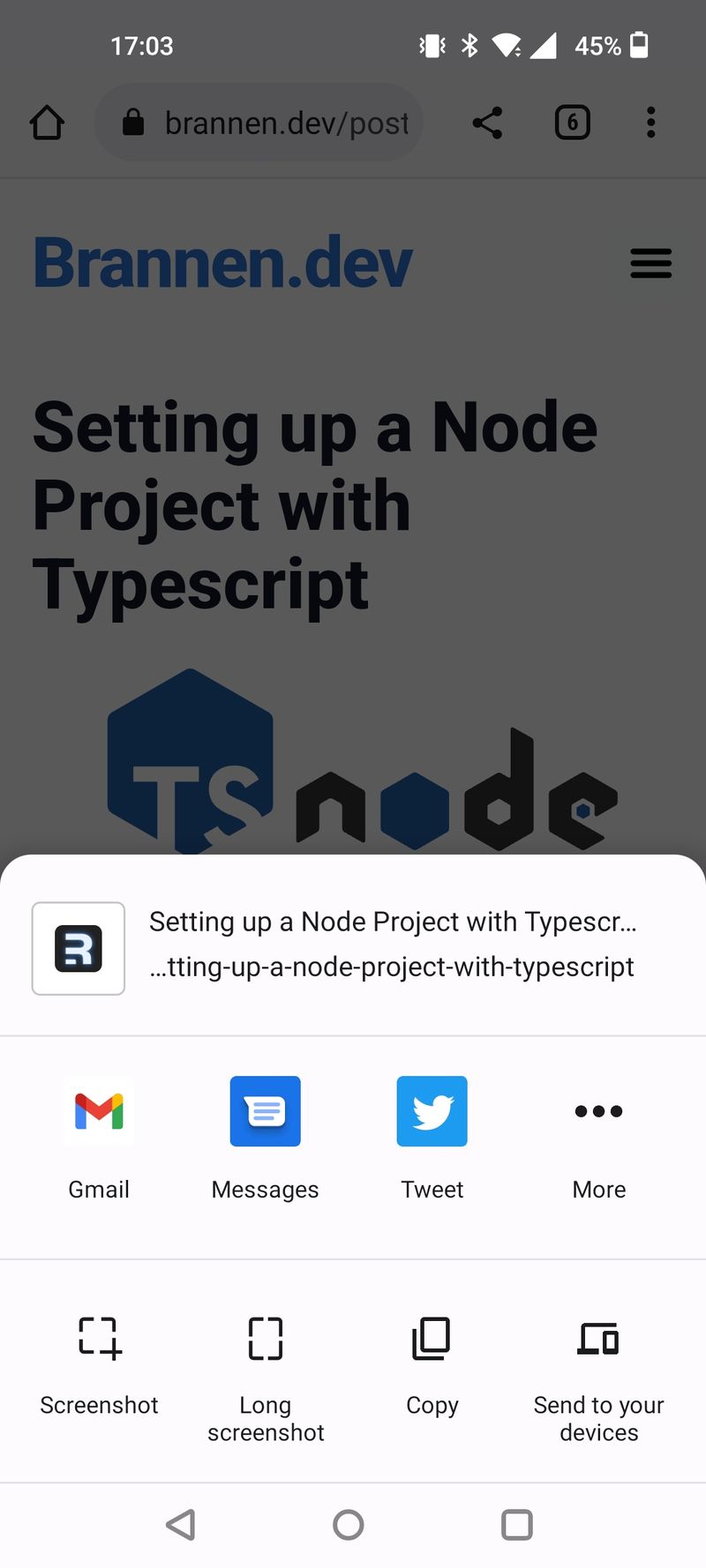 Brannen.dev | Using the Web Share API in React Brannen.dev | Using the Web Share API in React