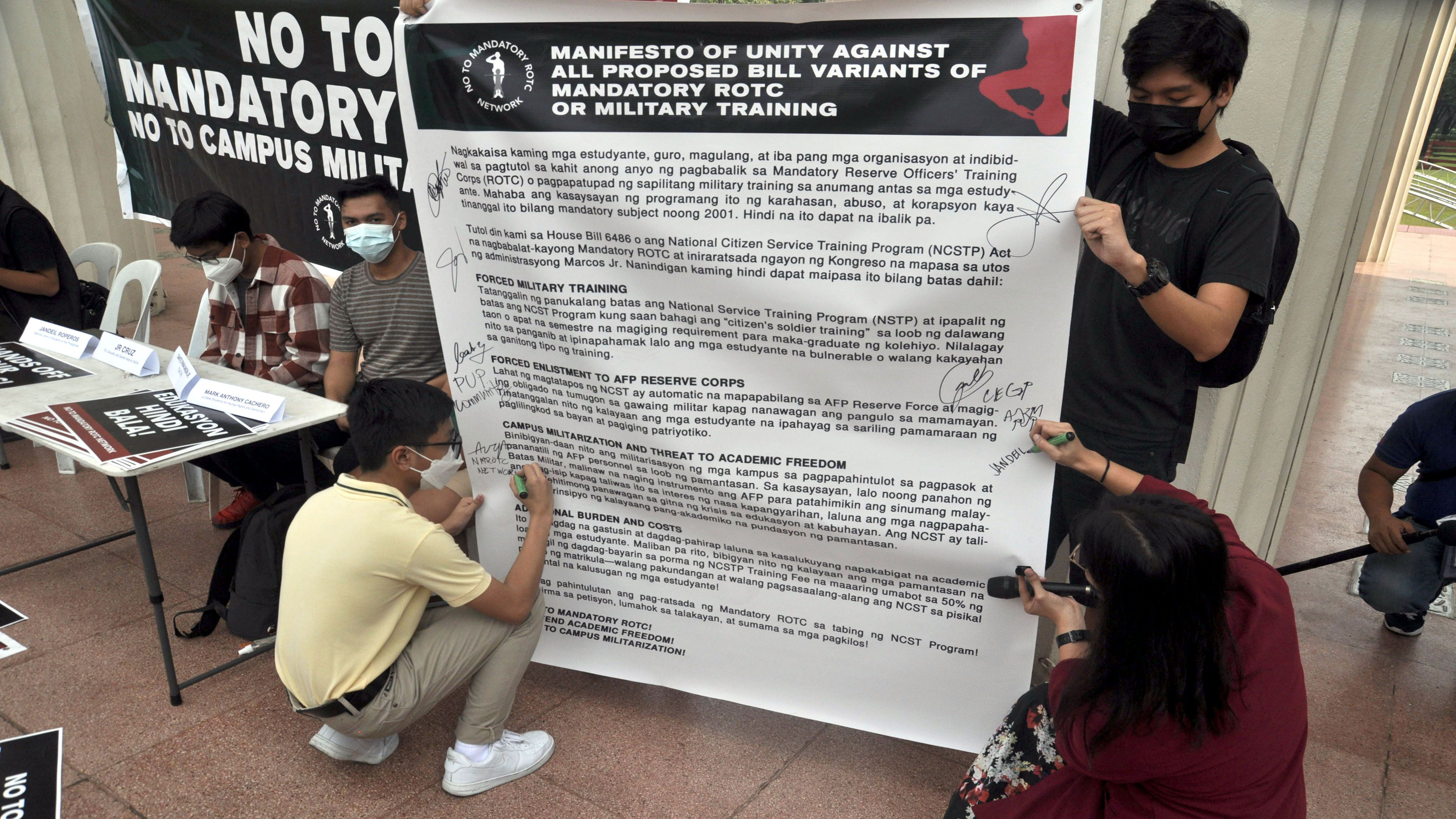 SIGNATURE CAMPAIGN VS. MANDATORY ROTC