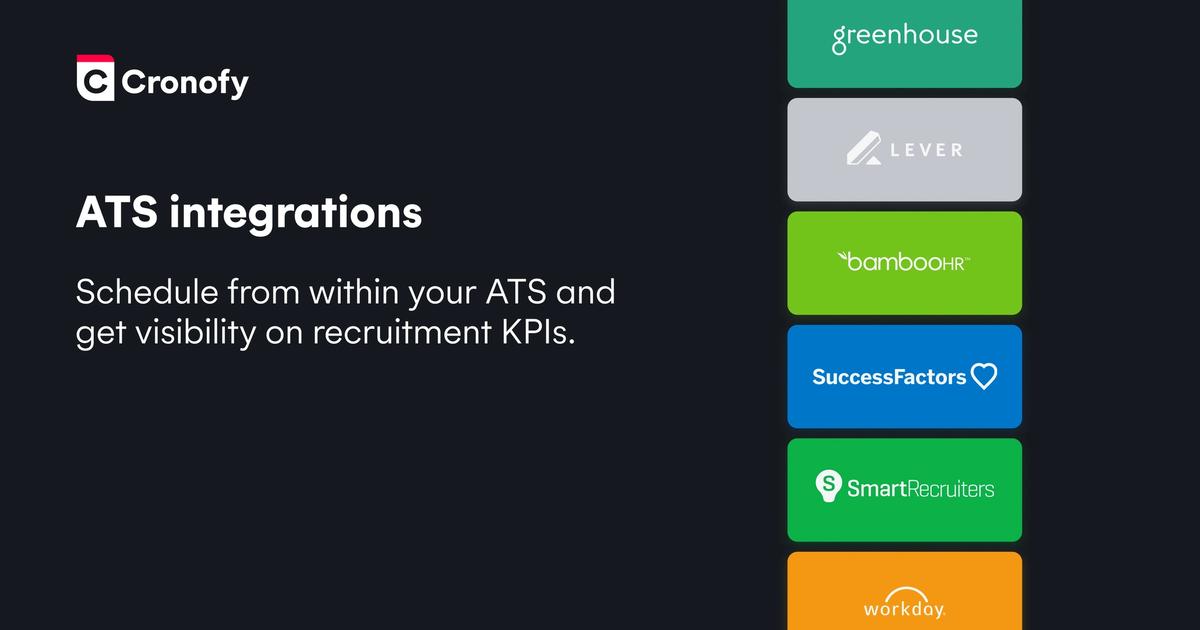 Cronofy ATS Integration Partners | Streamline Your Hiring Process | Cronofy Scheduling