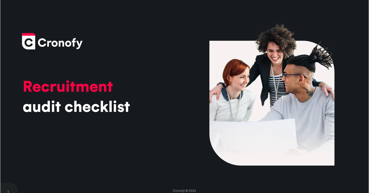 Cronofy Recruitment Audit Checklist | Cronofy Scheduling