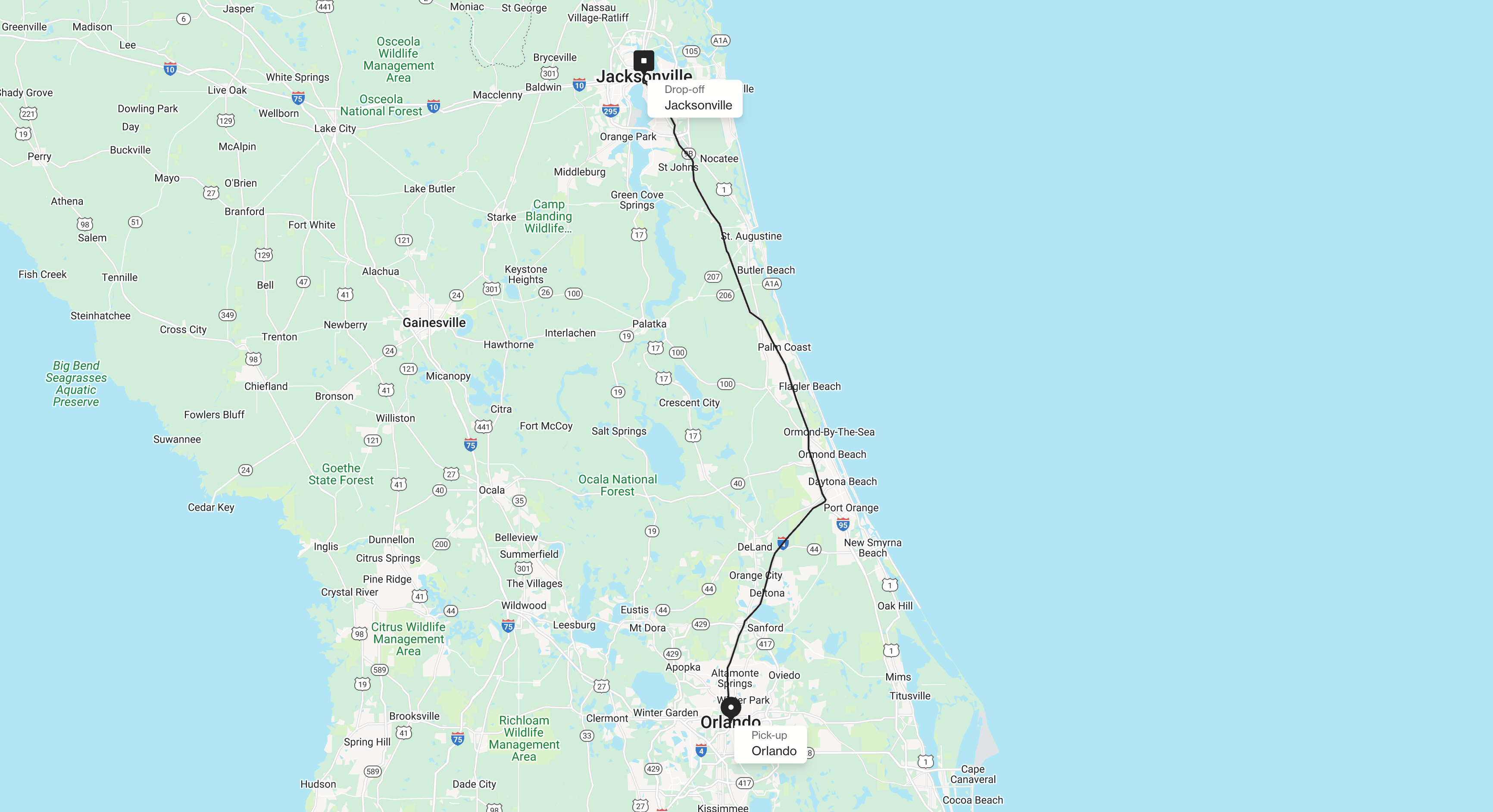 Orlando to Jacksonville Rideshare | Uber Car Service - Hitch