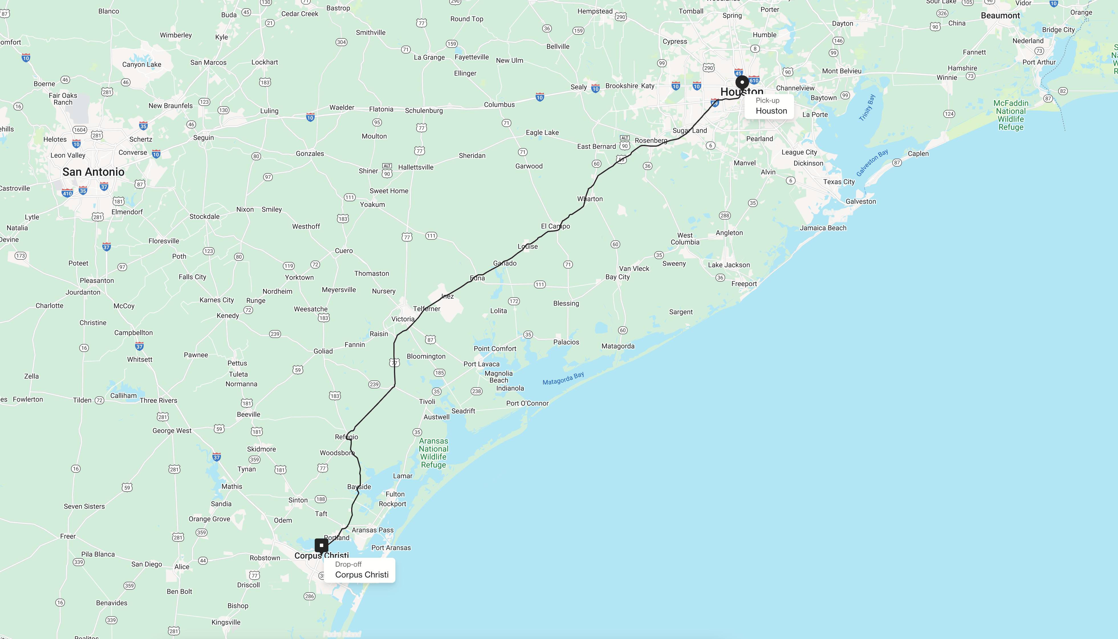 Houston to Corpus Christ Rideshare | Uber Car Service - Hitch