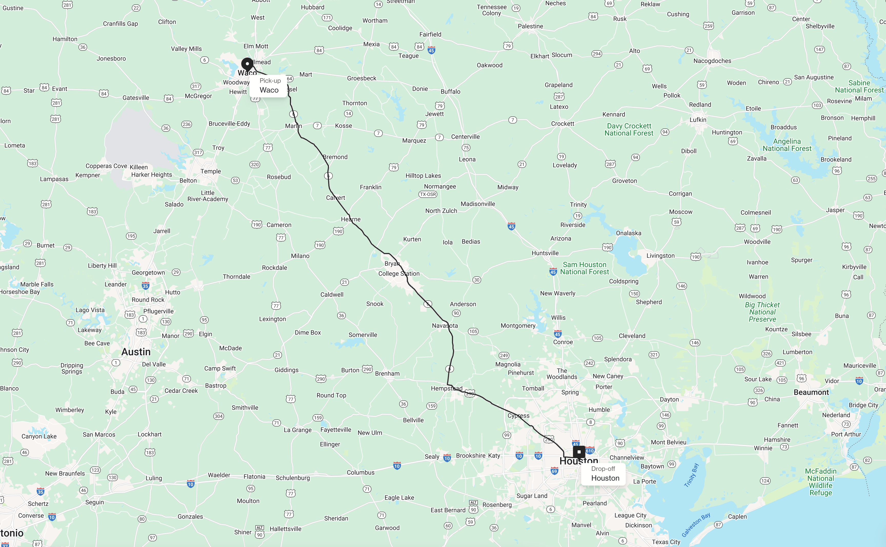 Waco to Houston Rideshare | Uber Car Service - Hitch