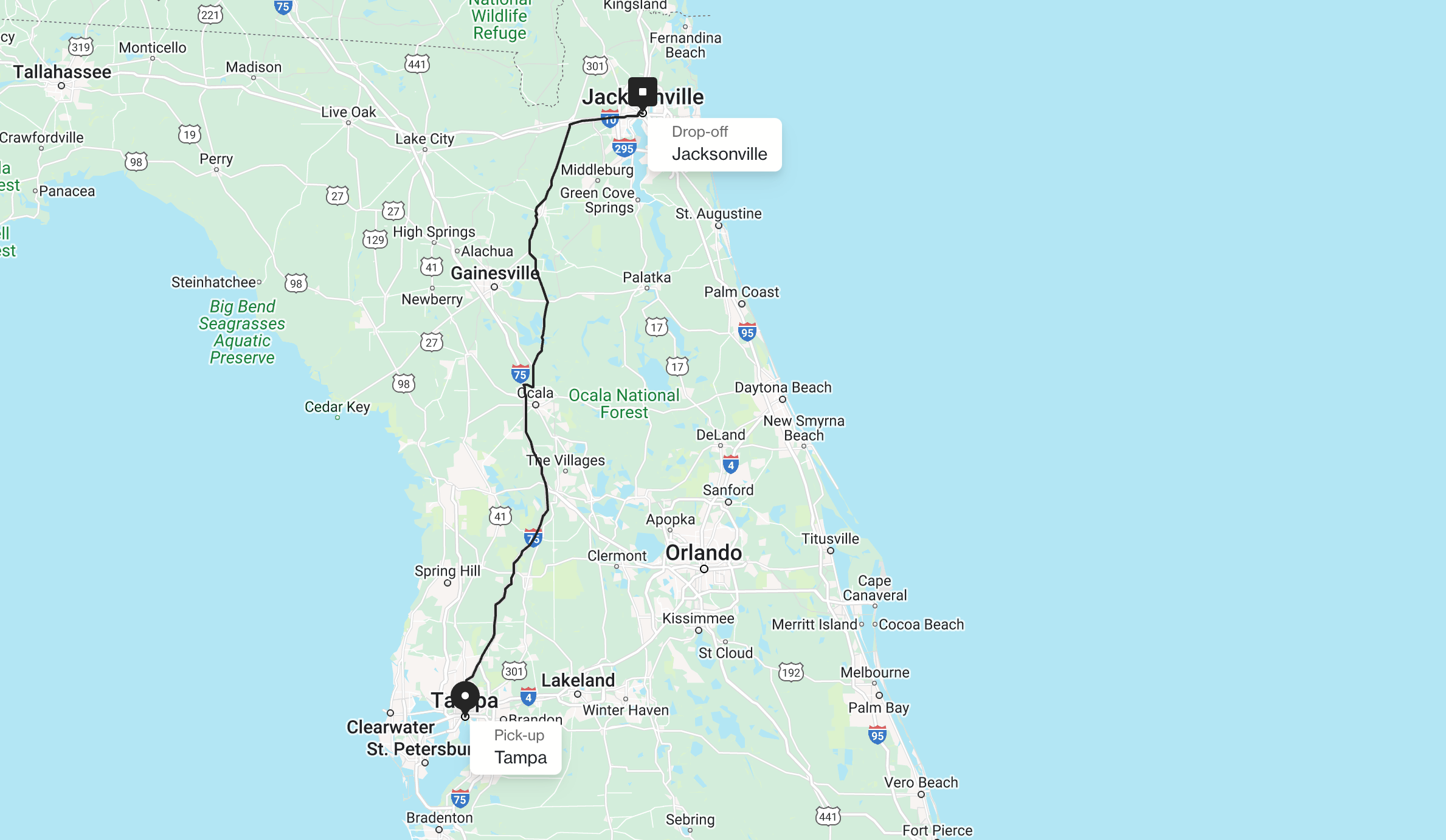 Tampa to Jacksonville Rideshare | Uber Car Service - Hitch