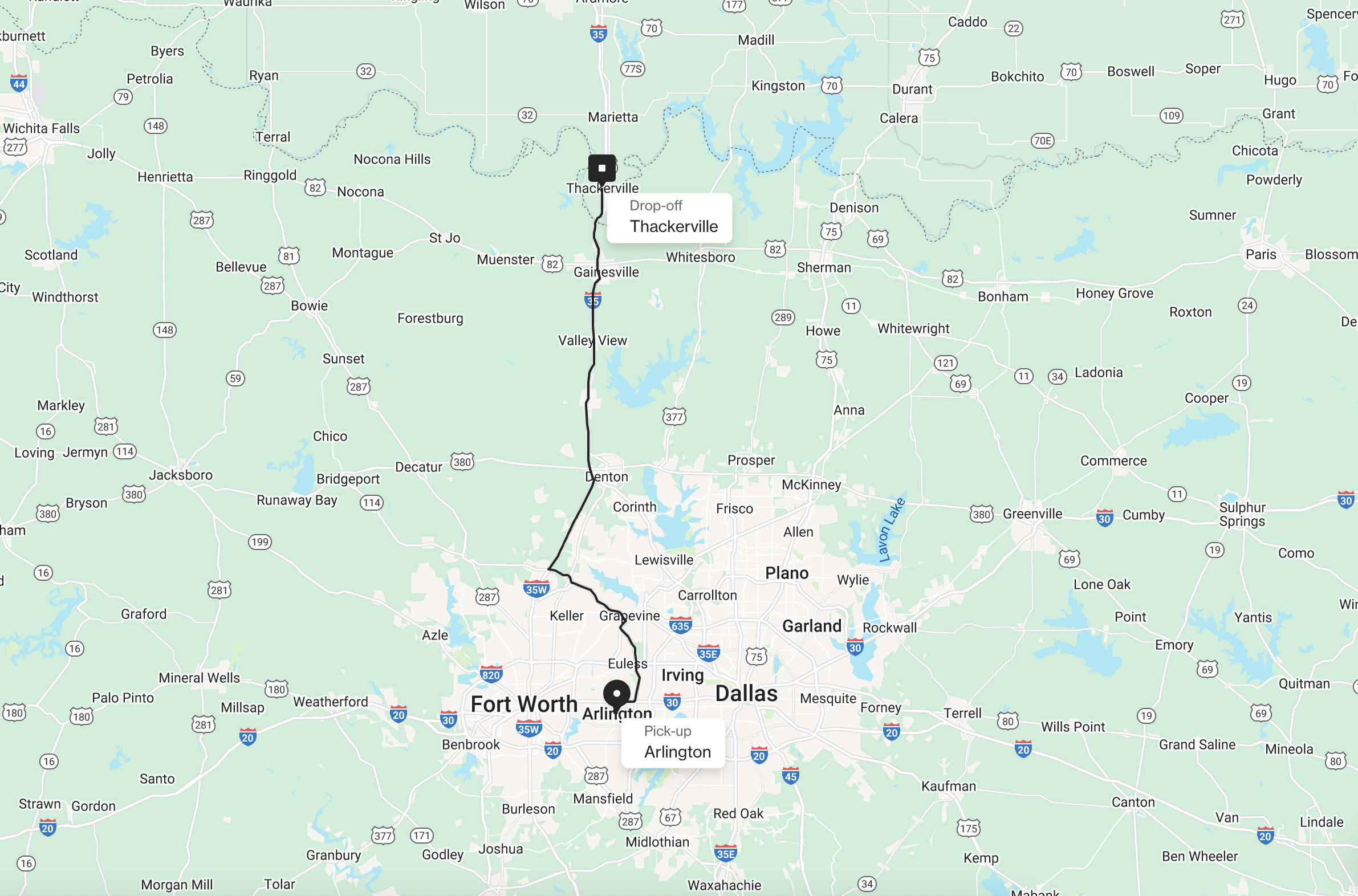 Arlington to Thackerville Rideshare | Uber Car Service - Hitch