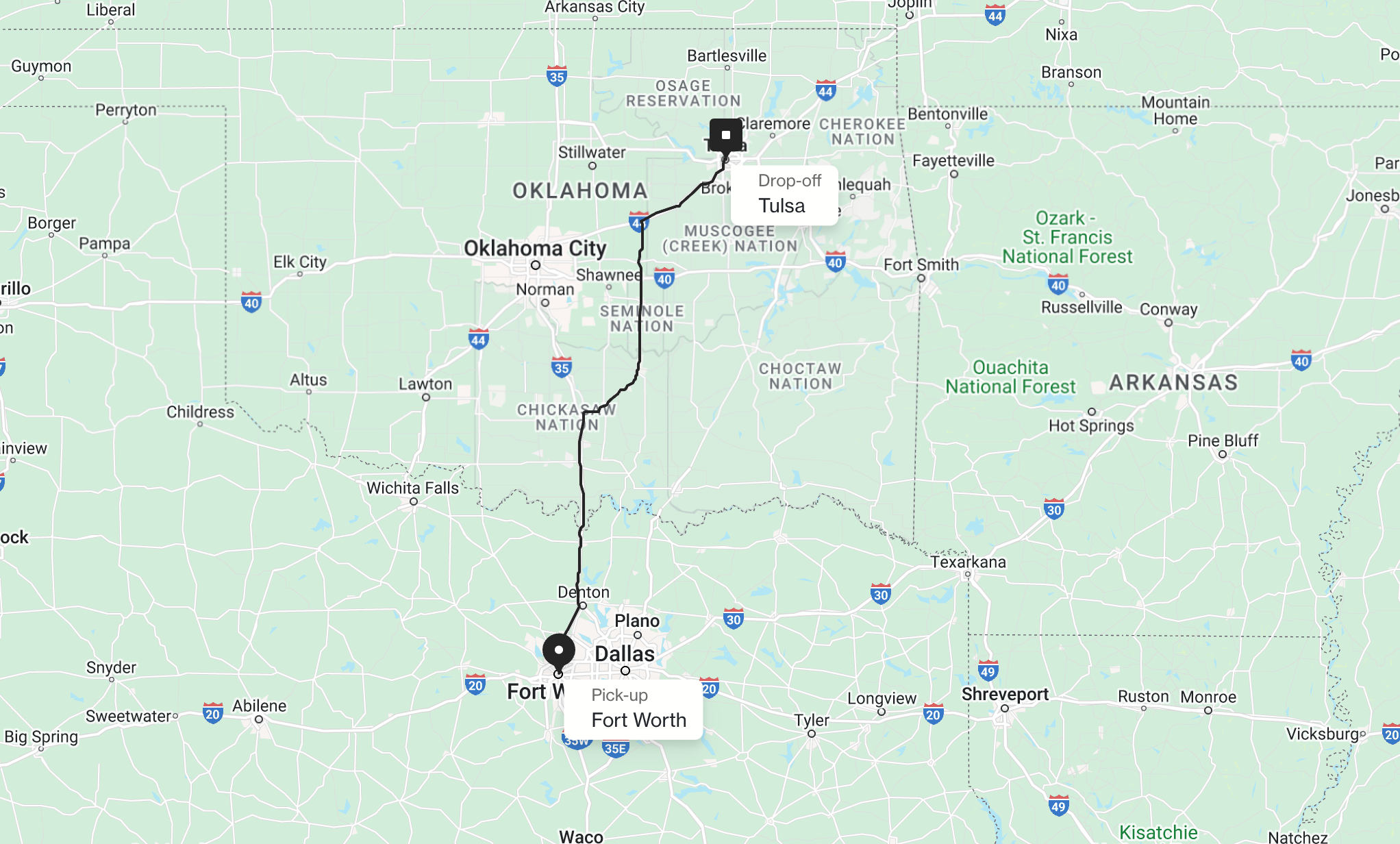 Forth Worth to Tulsa Rideshare | Uber Car Service - Hitch