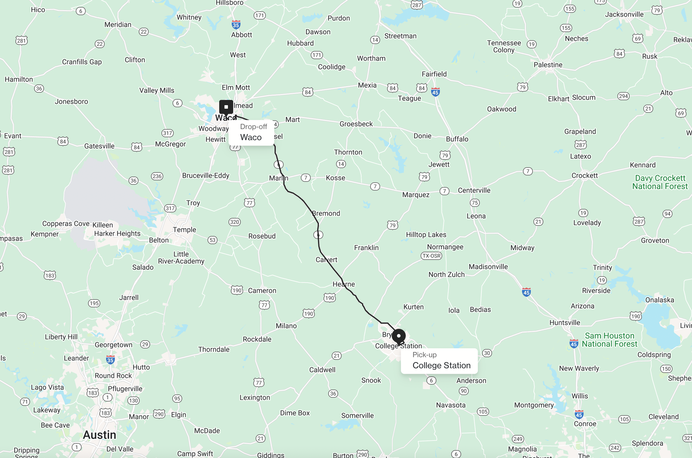 College Station to Waco Rideshare | Uber Car Service - Hitch