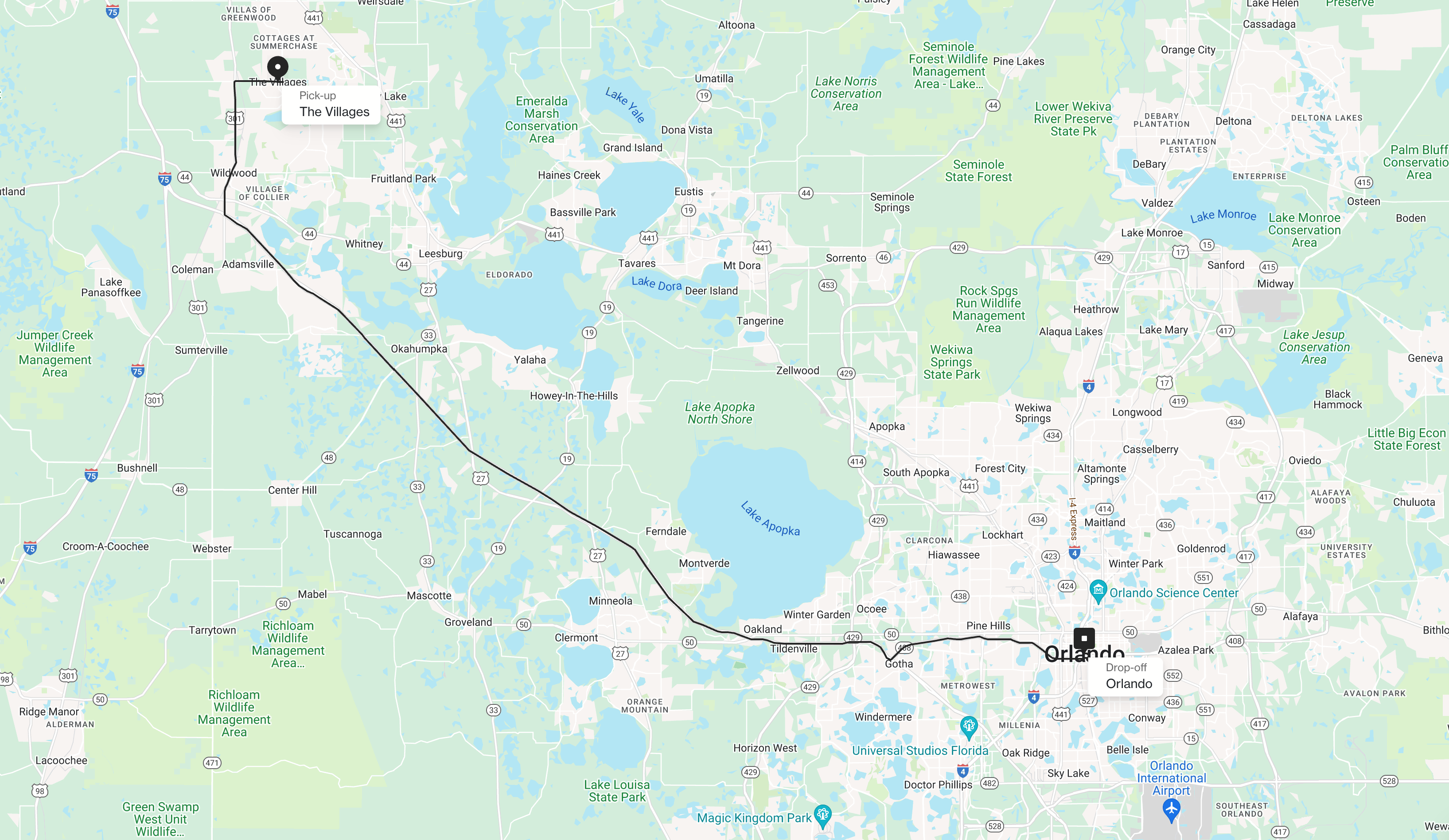 The Villages to Orlando Rideshare | Uber Car Service - Hitch