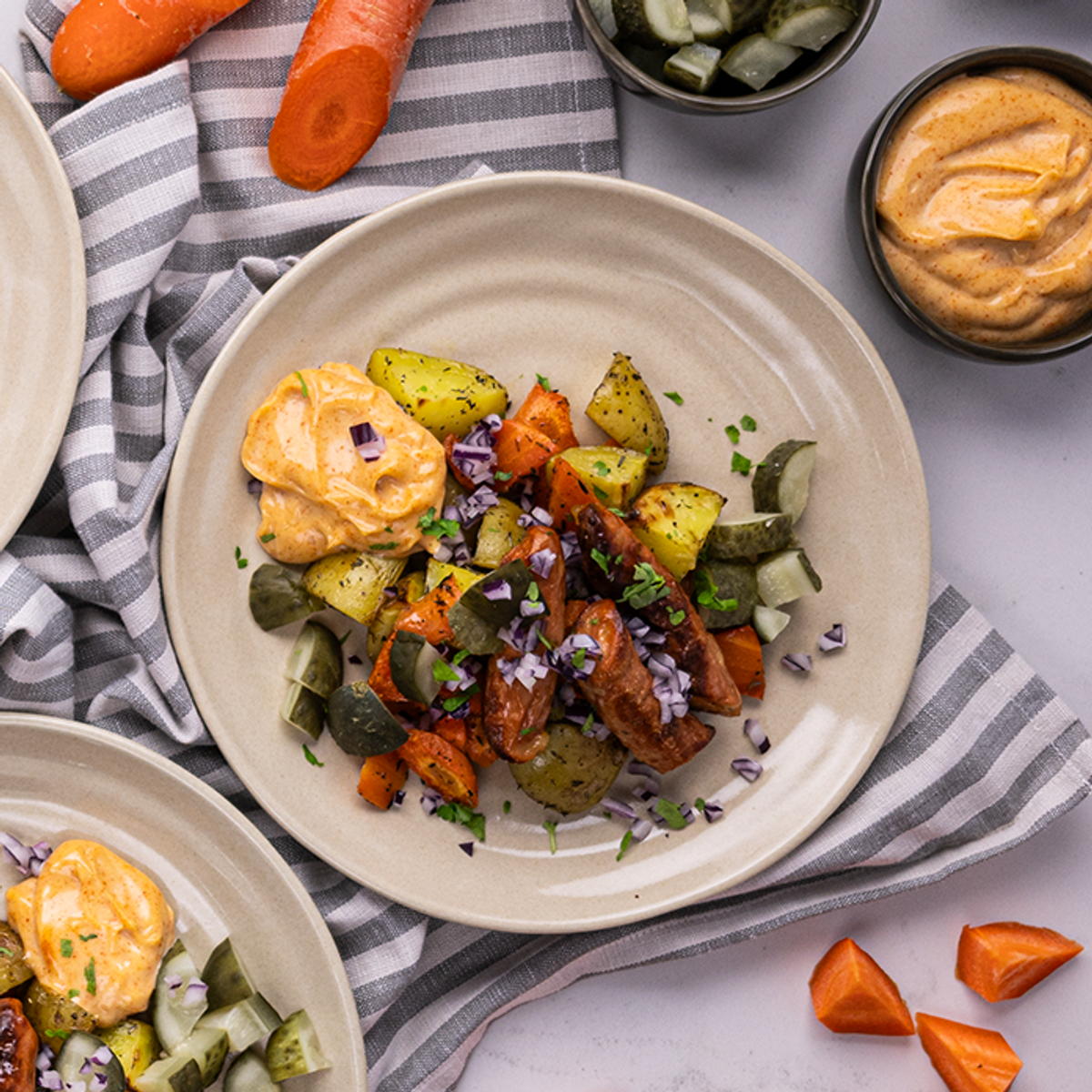 Vegan ahjupann köögiviljade ja taimsete vorstidega | Yummy