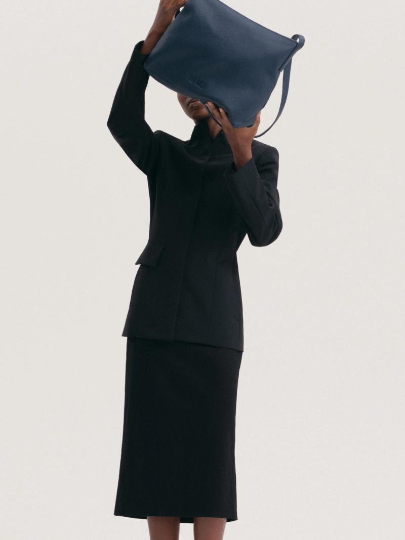 Braidy | Leather Crossbody Bag in Ink | Yu Mei