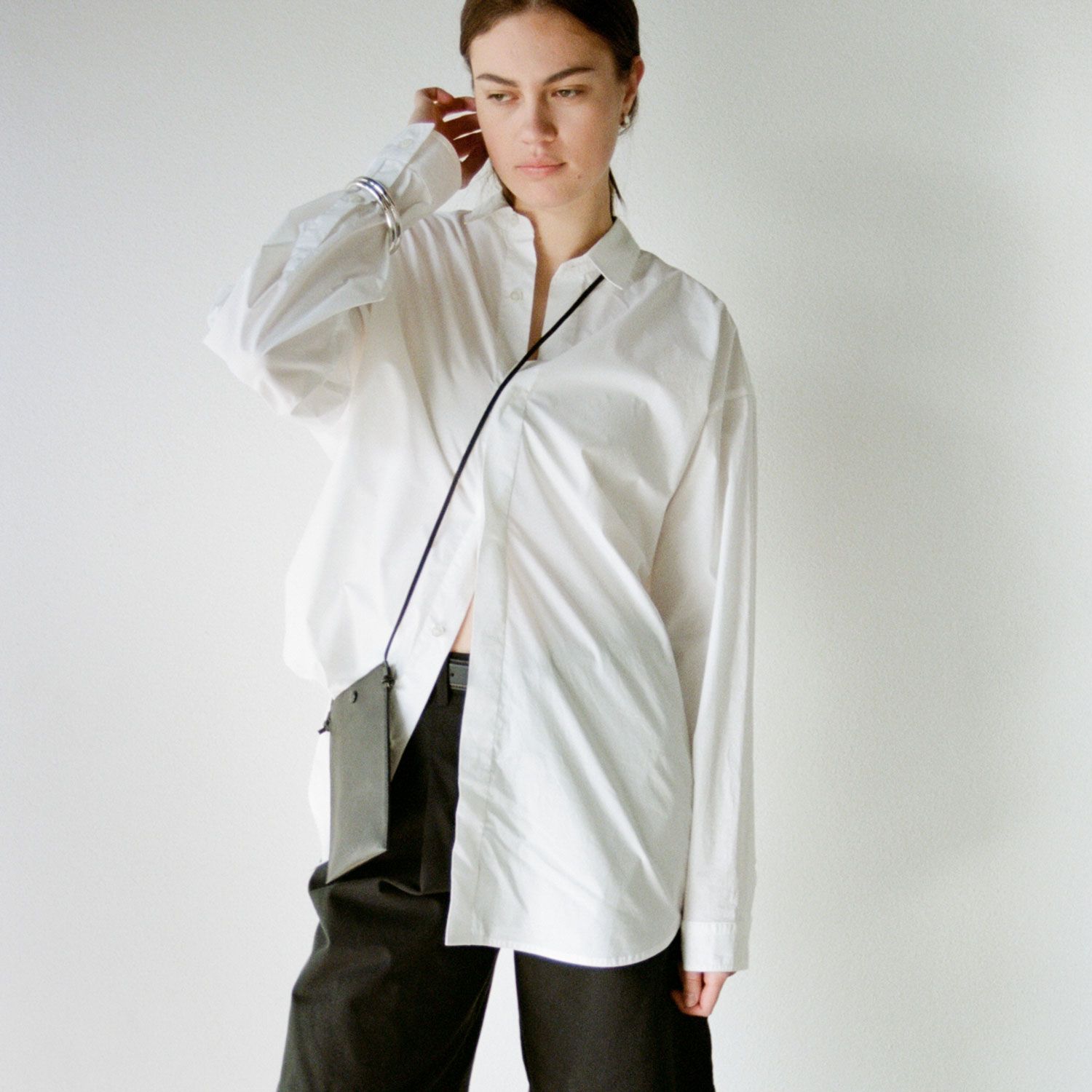 Luci | Leather Crossbody Bag in Black | Yu Mei