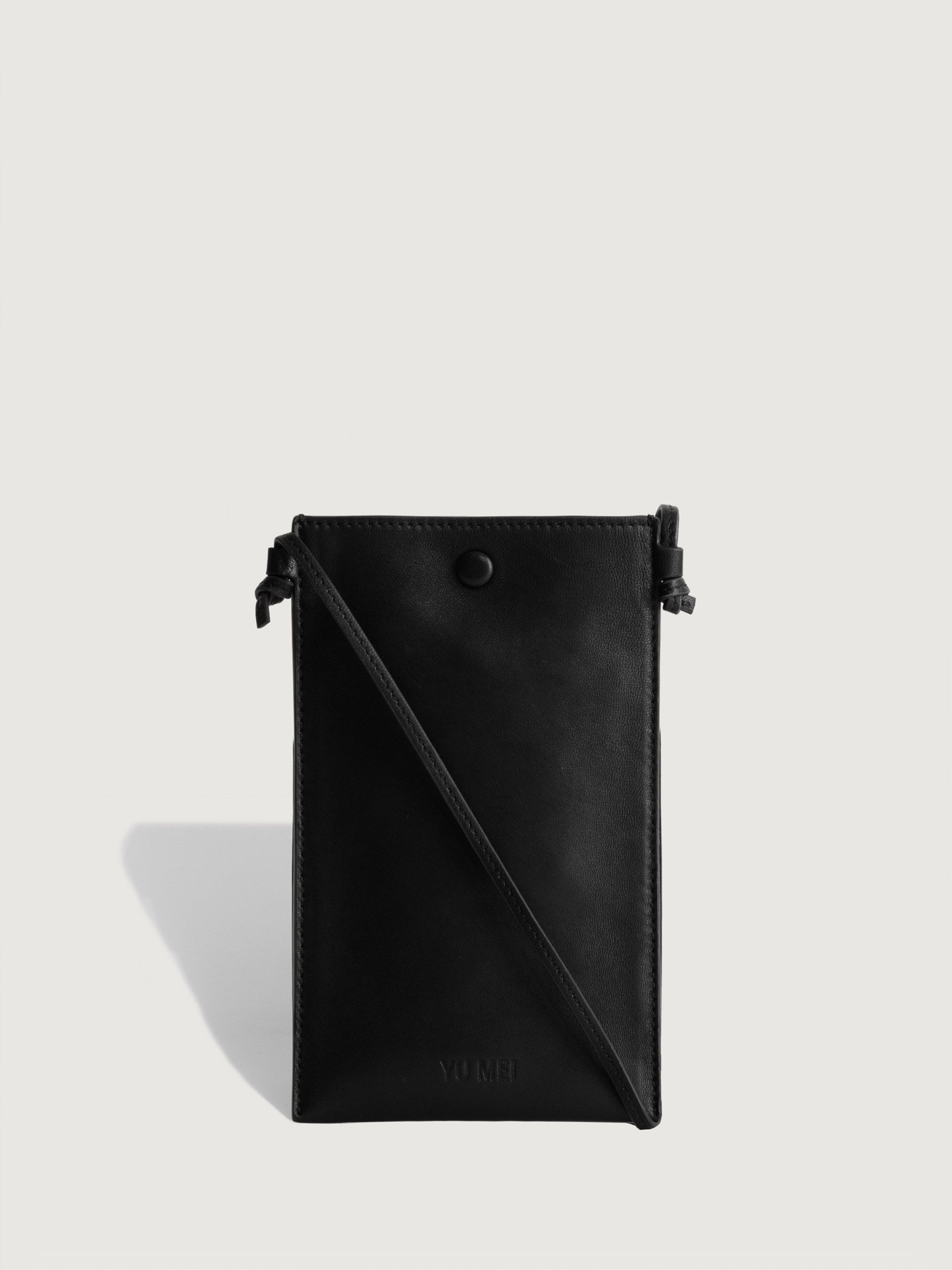 Luci | Leather Crossbody Bag in Black | Yu Mei