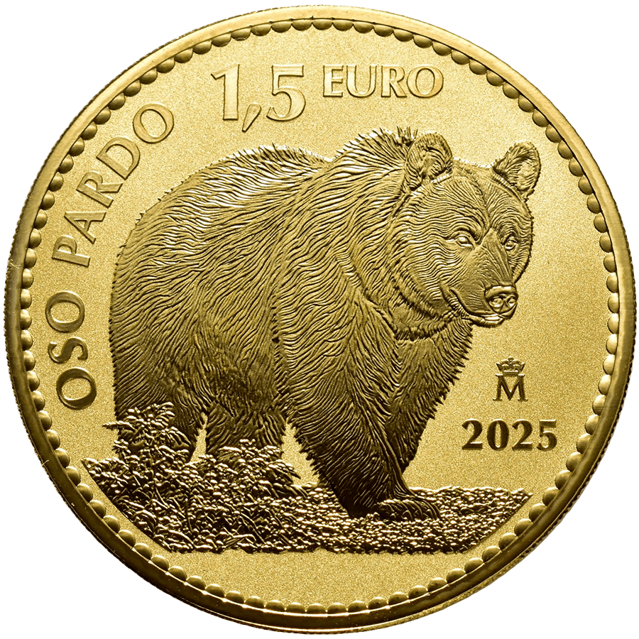 1 oz Spain Brown Bear Gold Coin 2025 – Reverse Proof | GOLD AVENUE