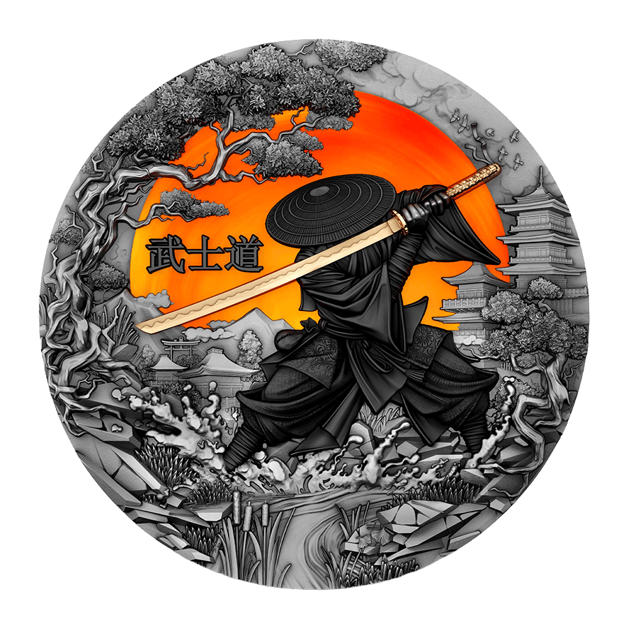 2 oz silver coin – Bushido | GOLD AVENUE