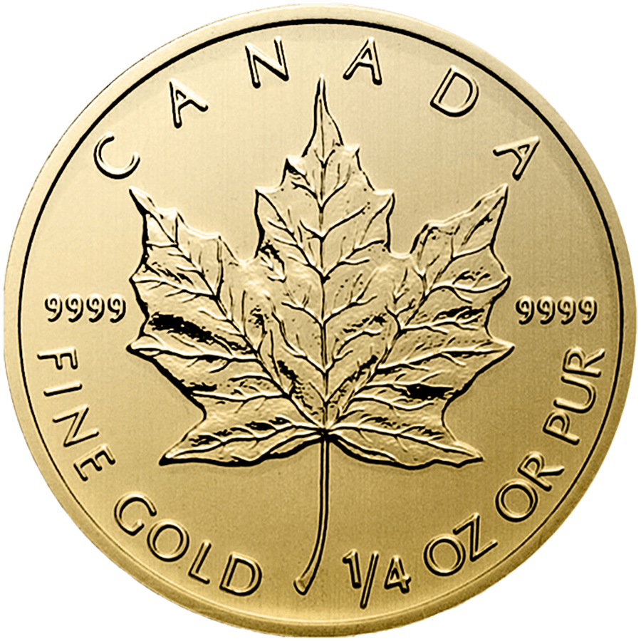 1/4 ounce Gold Coin - Maple Leaf - Mixed Years - Premium Quality ...