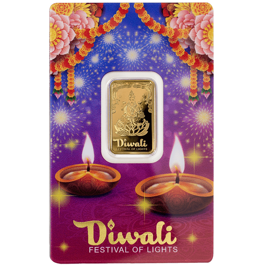 5 gram Fine Gold Bar 999.9 - Diwali Lakshmi