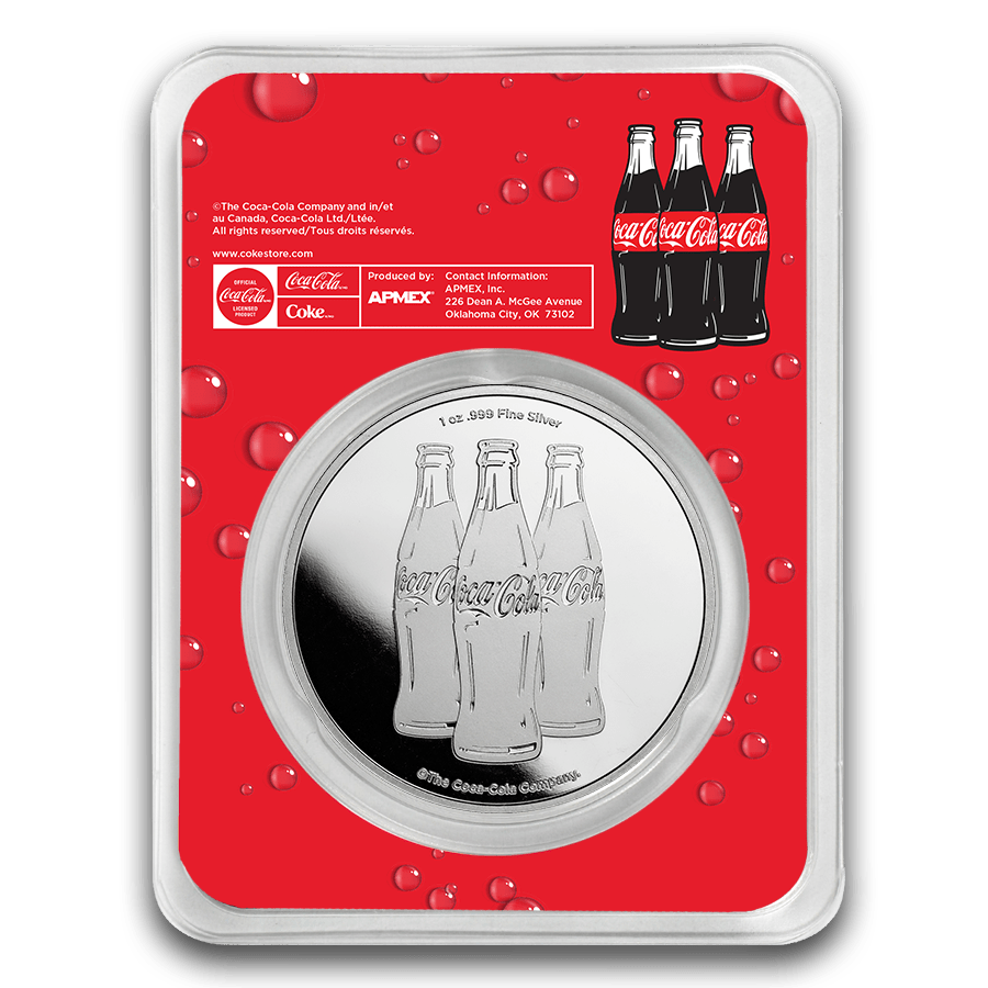 Shop 1 ounce Silver Round - Contemporary Coca-Cola® (Colorized with ...
