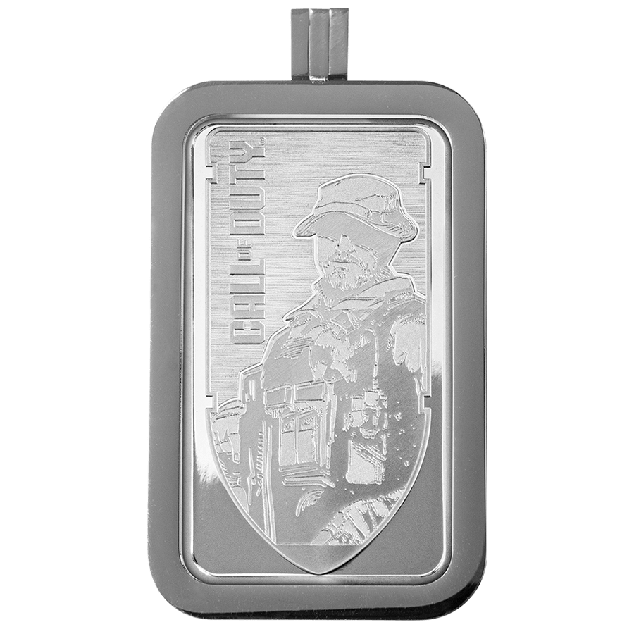 1 oz Silver Bar - Call of Duty (with frame)