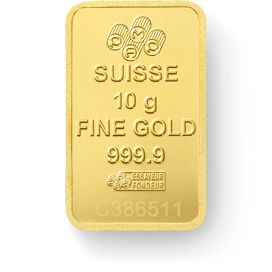 Buy 10g gold bars securely online with free storage