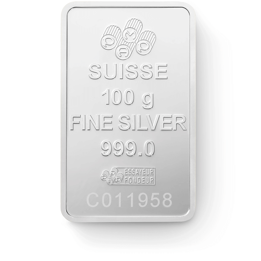 Buy the PAMP Suisse Lady Fortuna 100g pure silver bar