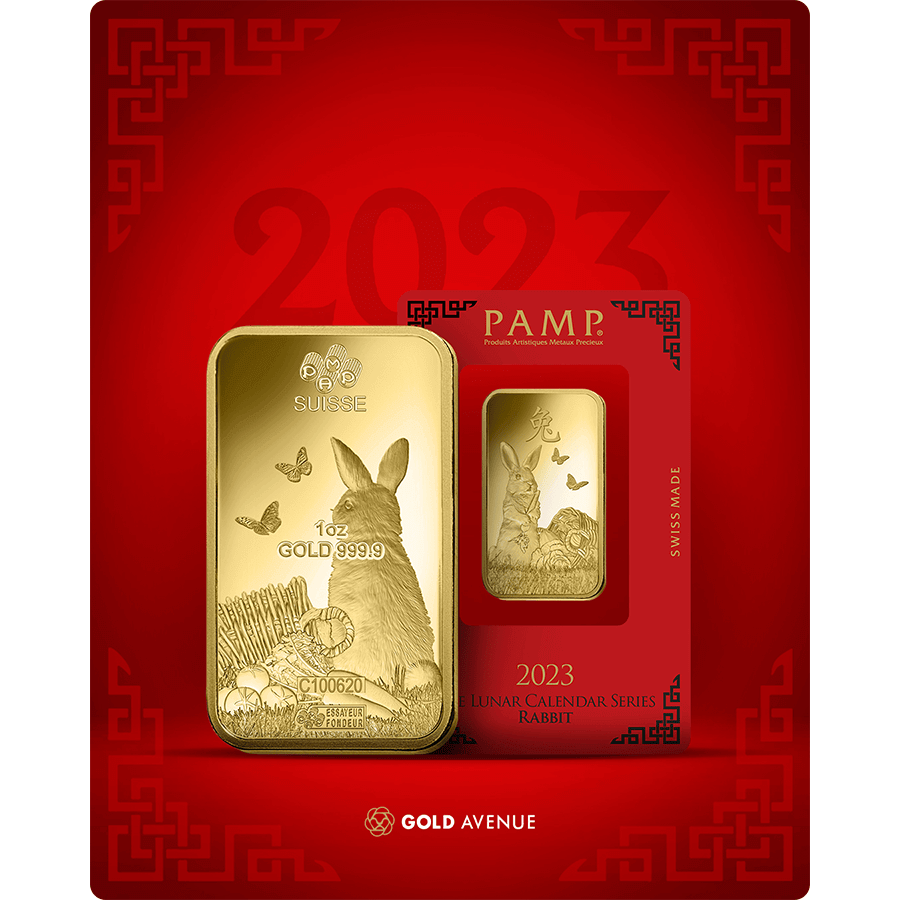 Invest in authentic PAMP Lunar gold bars securely online