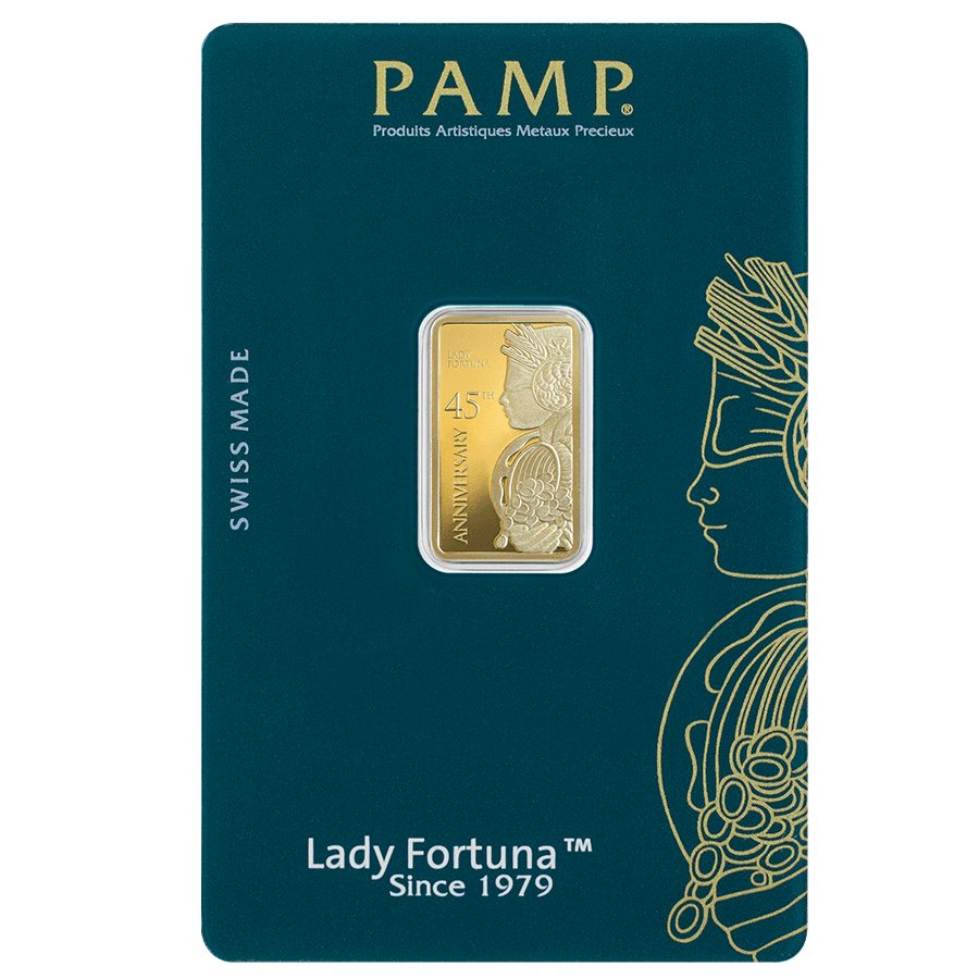 Buy 5 gram Gold Bar - Lady Fortuna 45th Anniversary