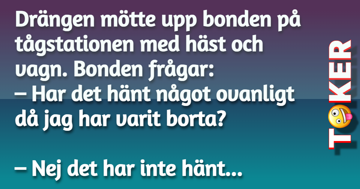 Drängen mötte upp bonden…
