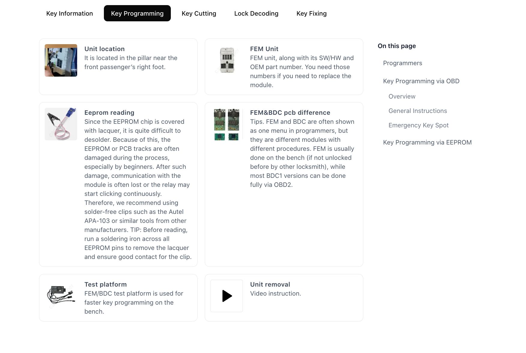 Car Key Programming Platform – All the Data You Need
