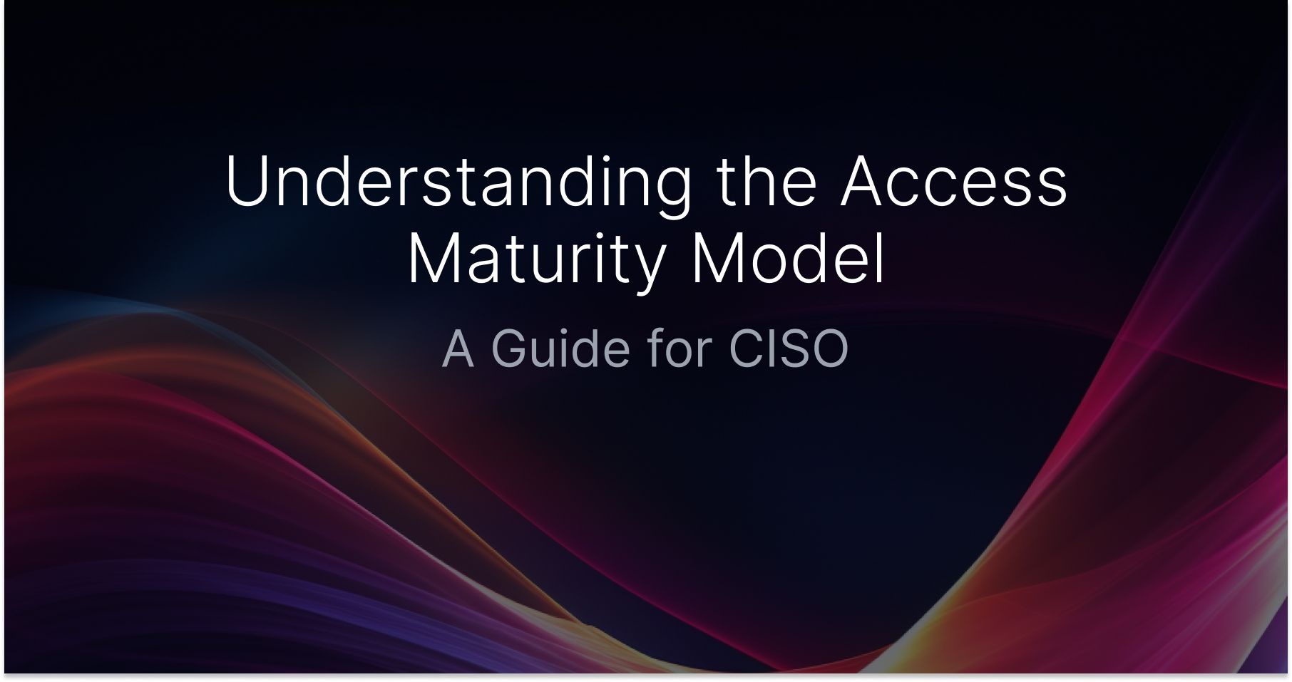 Understanding the Access Maturity Model: A Guide for CISO | Adaptive