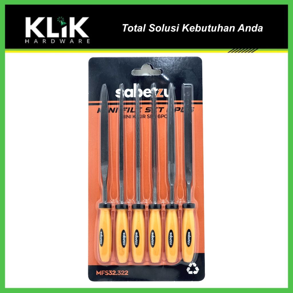 Sabetzu Kikir Besi Set 6 Pcs 4 Inch 100 mm - Assorted Files Set - KLiK Hardware