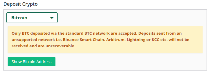Transferring your crypto | BTC Markets