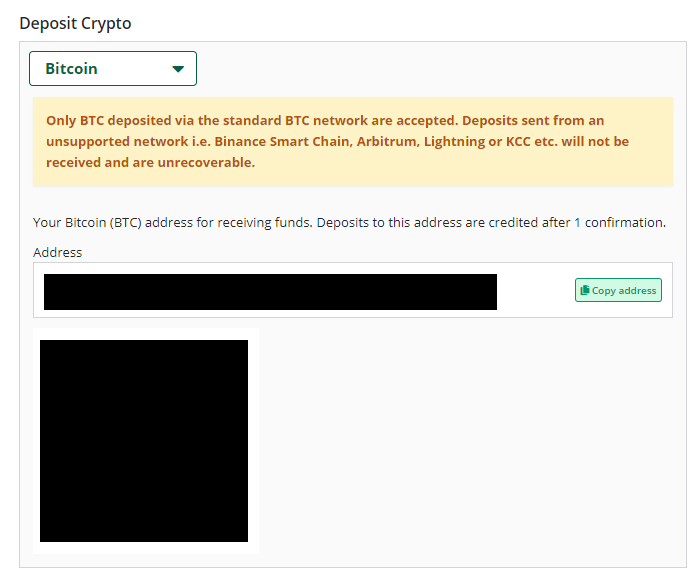 Transferring your crypto | BTC Markets