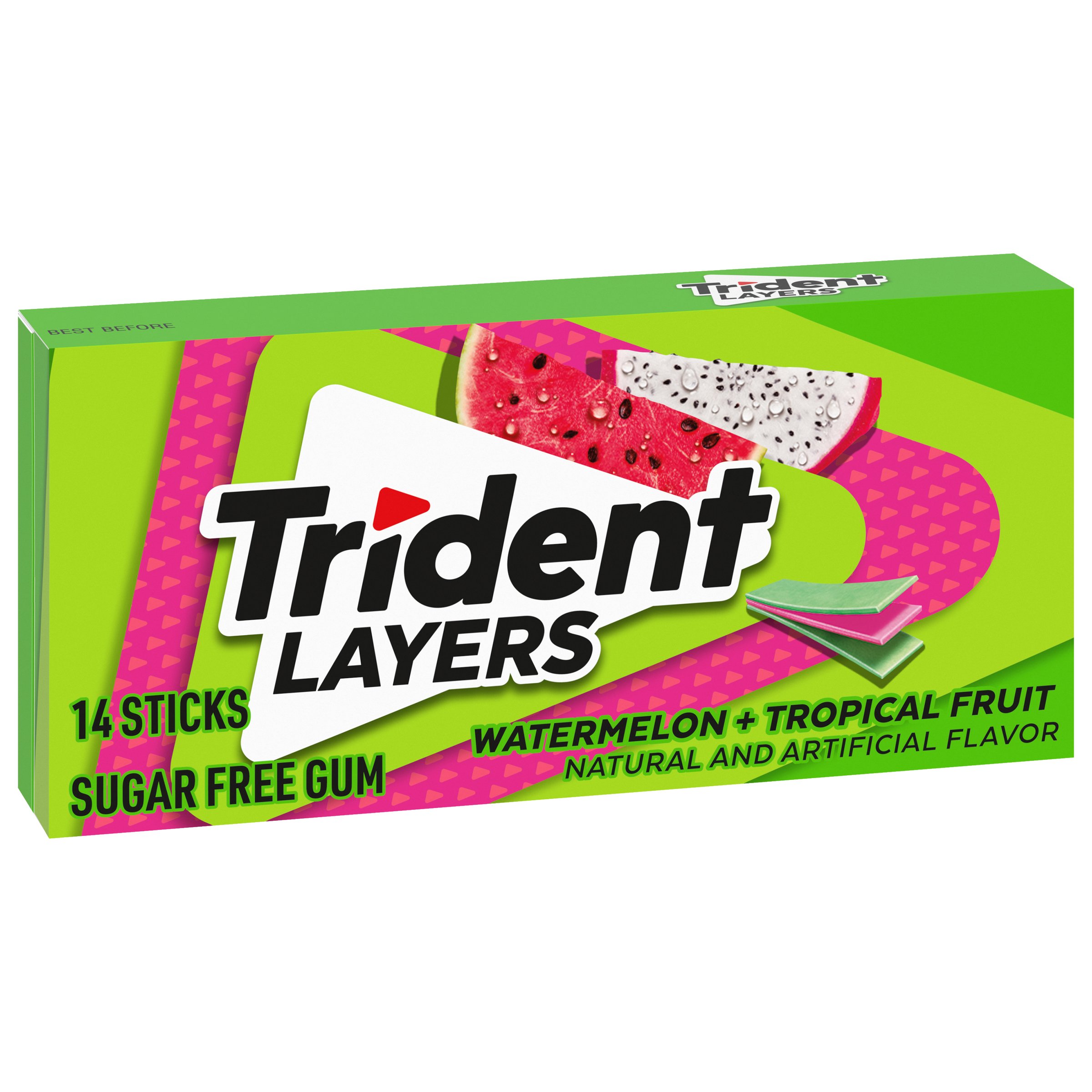 Trident Layers Wild Strawberry and Tangy Citrus (14 pieces) | Trident US