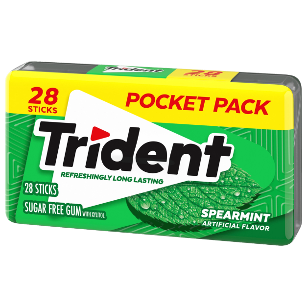 Trident Spearmint - Pocket Pack (28 pieces) | Trident US