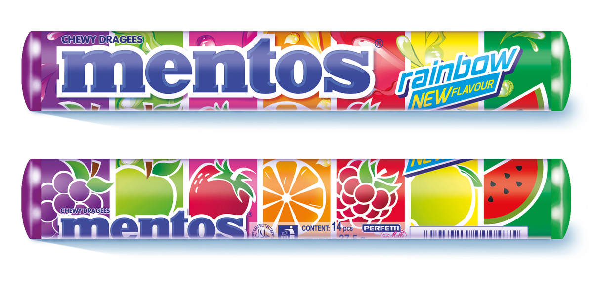 Mentos Rainbow 14p Roll | Mentos South Africa