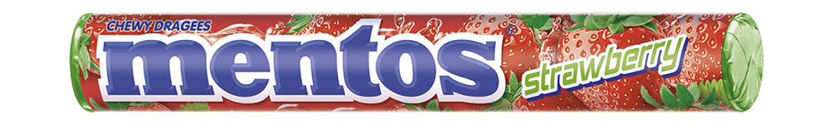 Mentos Strawberry 14p roll | Mentos South Africa