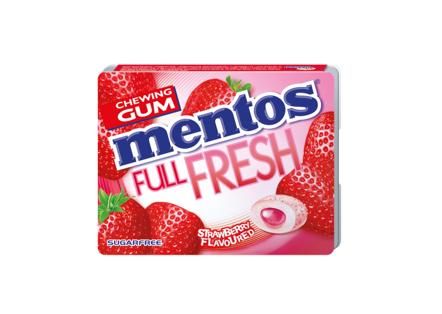 Mentos Full Fresh Strawberry 8p Blister | Mentos South Africa
