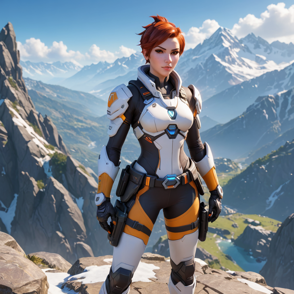 Redhead female overwatch hero, on - بيكاسو الخليج